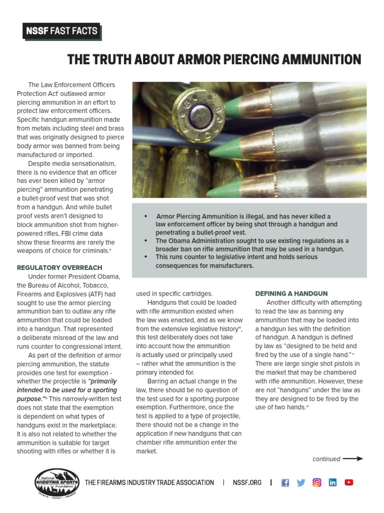 Armor Piercing | PDF | Handgun | Bureau Of Alcohol