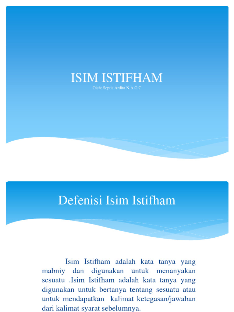 Istifham | PDF