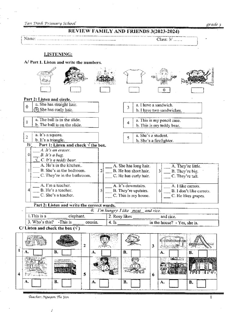 HK 2 - TÂN ĐỊNH - GRADE 3 - 23-24 - compressed | PDF