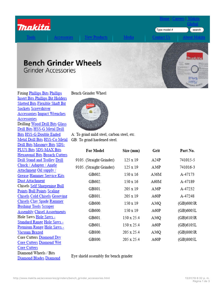 Bench Grinder Accessories | PDF | Grinding (Abrasive Cutting) | Drill