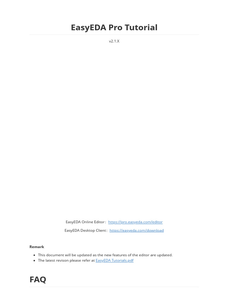 EasyEDA Pro Tutorial Guide | PDF | Computer File | Keyboard Shortcut