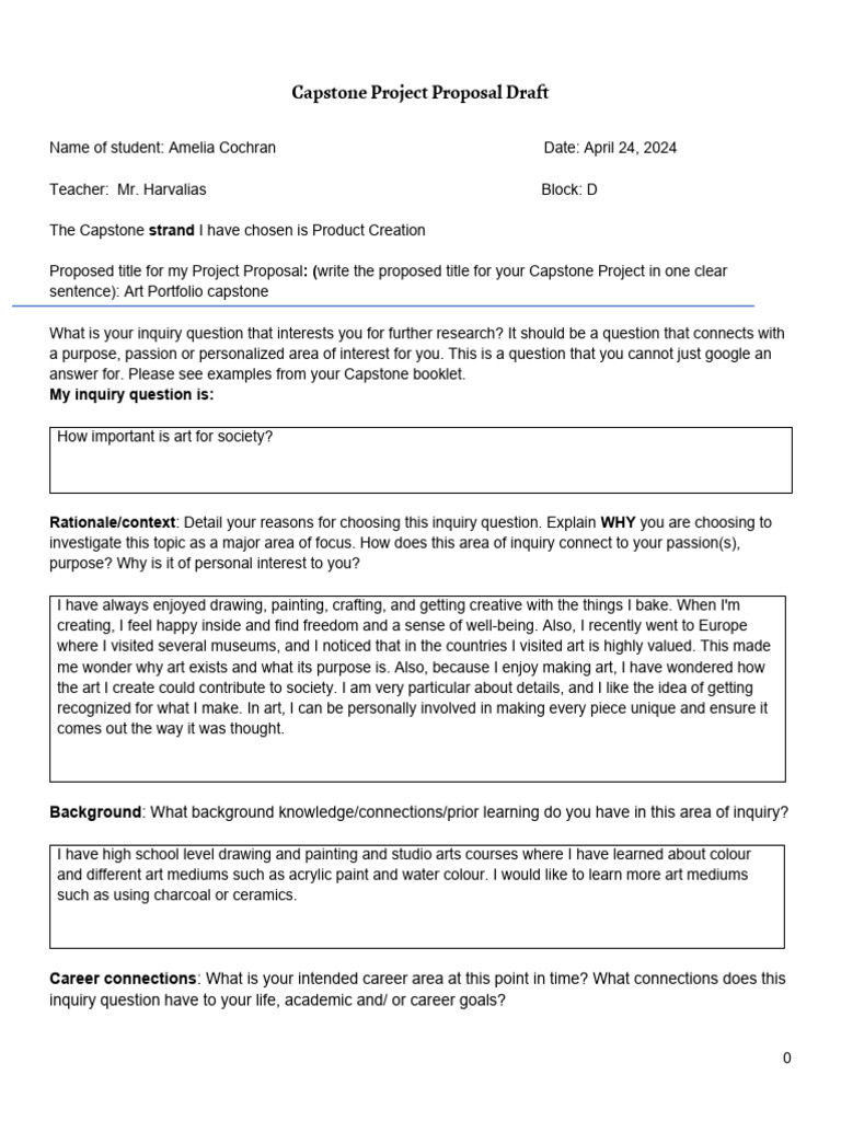 Edited - Capstone Project Proposal Draft Stud 3 | Download Free PDF | Mentorship | Stress (Biology)