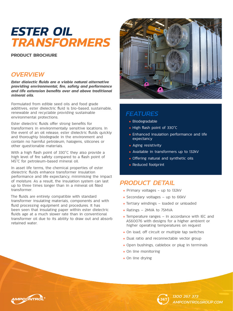 Ester Fluid Transformers | PDF | Transformer | Insulator (Electricity)