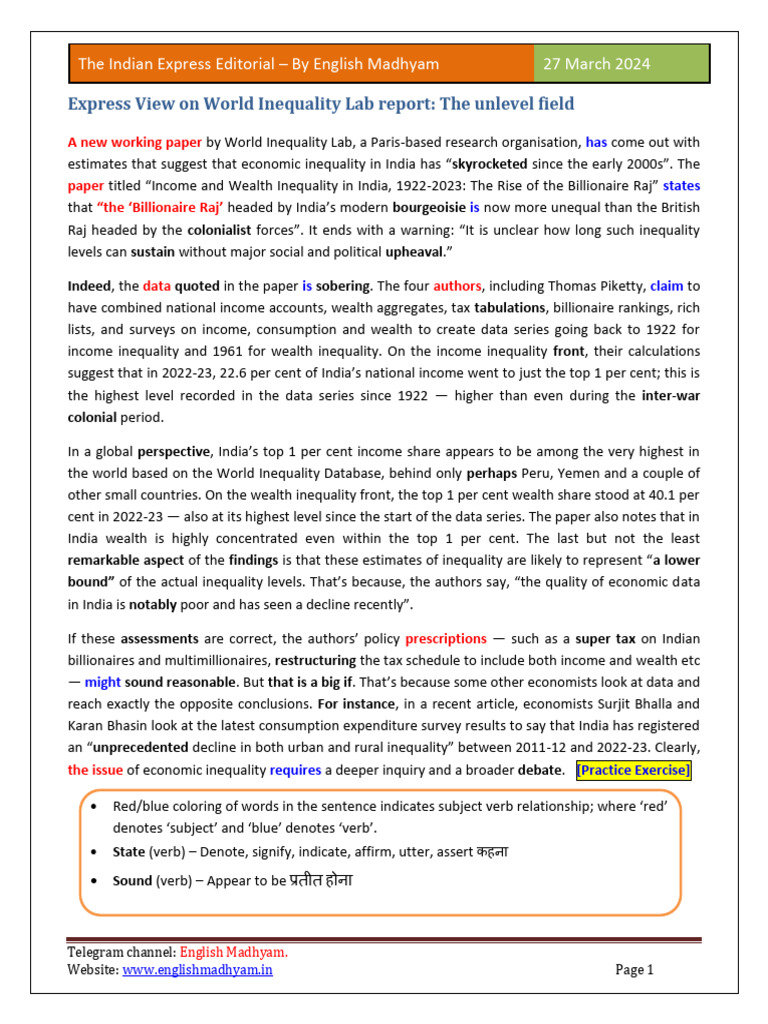 World Inequality Lab report | Download Free PDF | Economic Inequality | Discrimination & Race ...