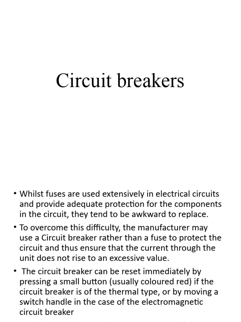 Circuit Breaker-WPS Office | PDF | Fuse (Electrical) | Mechanical ...