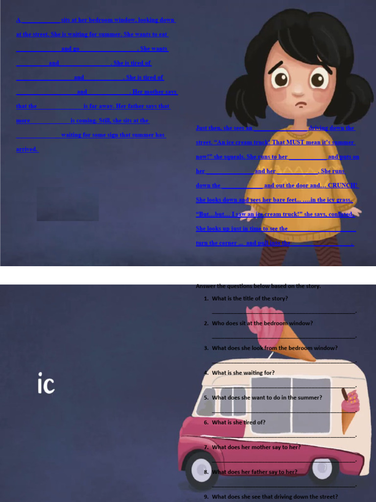 Girl's Summer Ice Cream Adventure | PDF