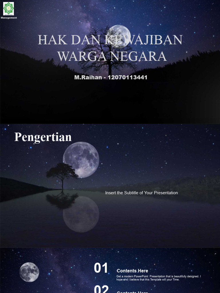 Night Sky Full Moon PowerPoint Templates | PDF | Microsoft Power Point ...