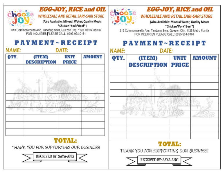 Payment Receipt (Print) | PDF