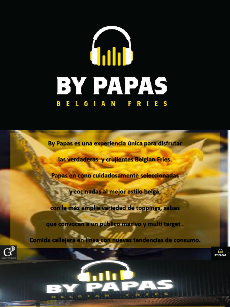 Franquicia By Papas: Papas Fritas Belgas | PDF | Cocina | Alimentos