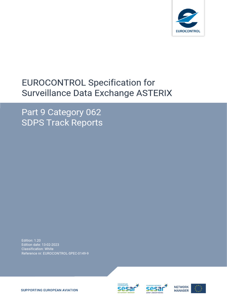 Asterix Cat062 System Track Data p9 Ed1 20 | PDF | Information | Air ...
