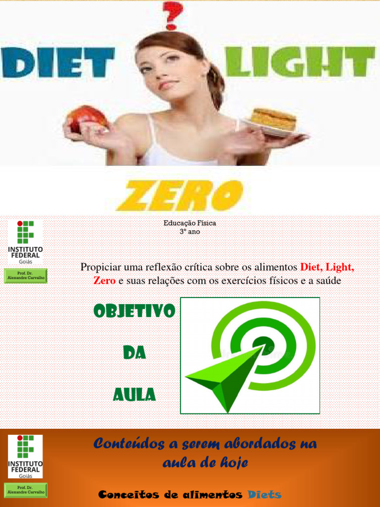 Alimentos Diet, Light e Zero: Entenda as Diferenças | PDF | Alimentos ...