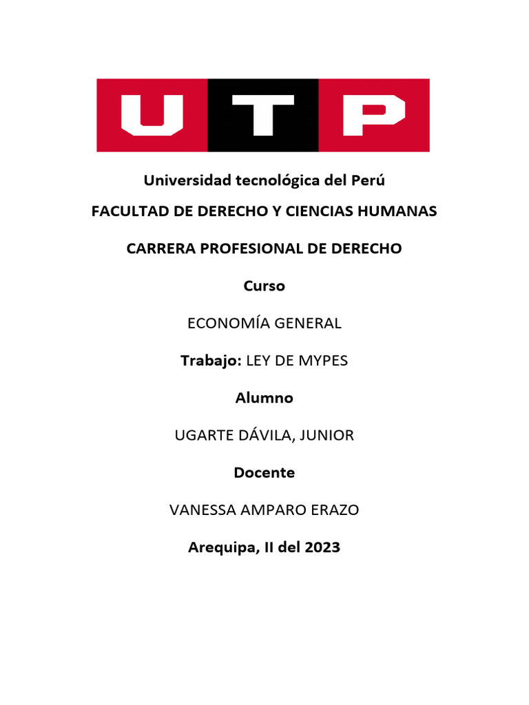 Ley de Mypes | PDF | Pequeñas y medianas empresas | Economias