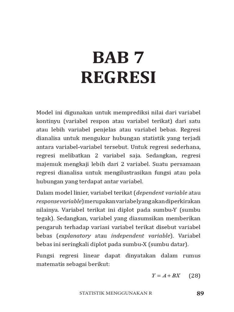 Regresi Buku | PDF | Metode & Bahan Ajar
