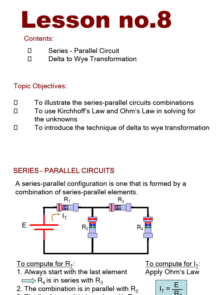 Lesson 8 | PDF | Electrical Network | Voltage