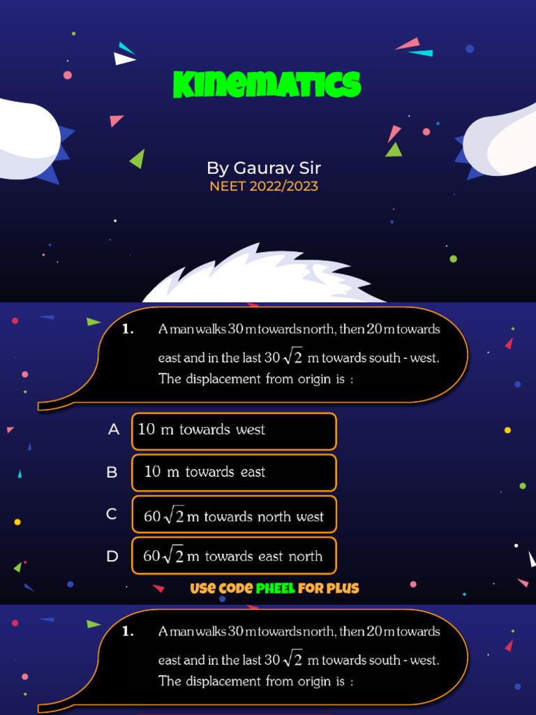 Kinematics DPP | PDF