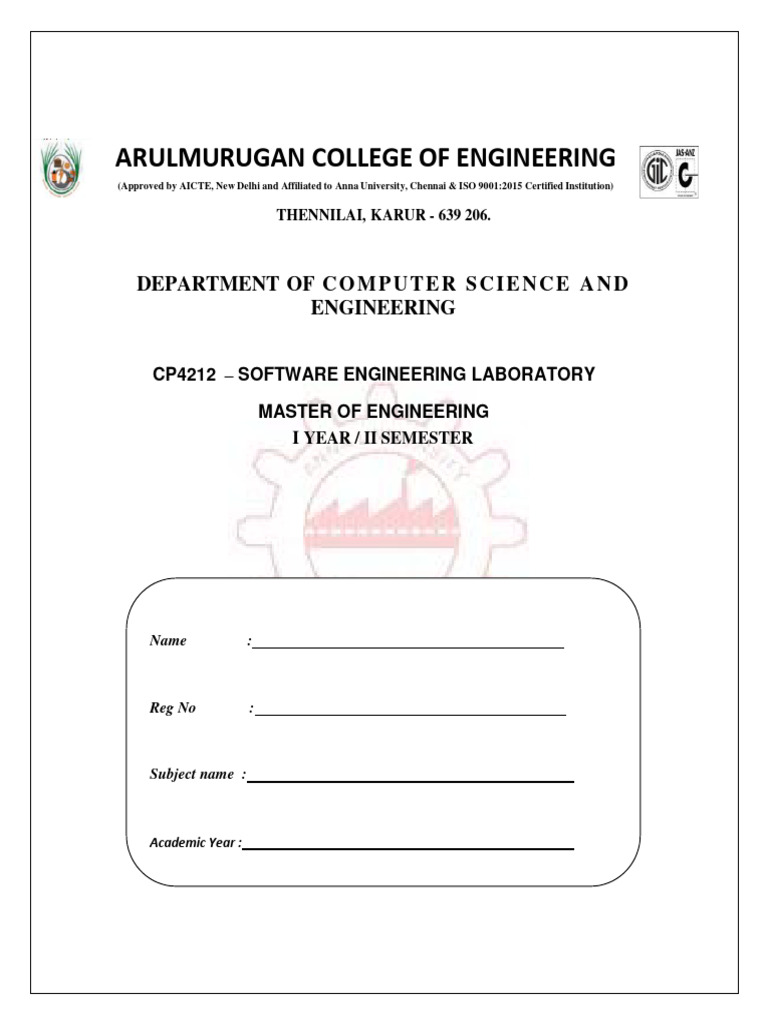 CP4212 Software Engineering Lab Manual | PDF | Automated Teller Machine | Use Case