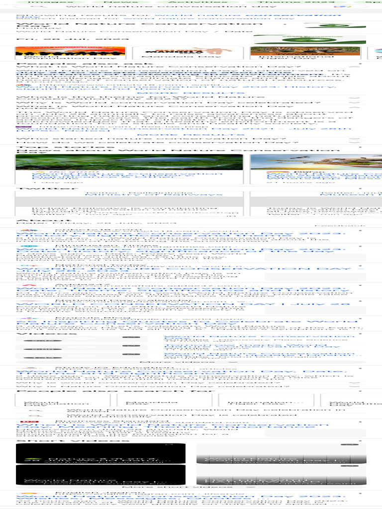 World Nature Conversation Day - Google Search | PDF | Global Natural ...