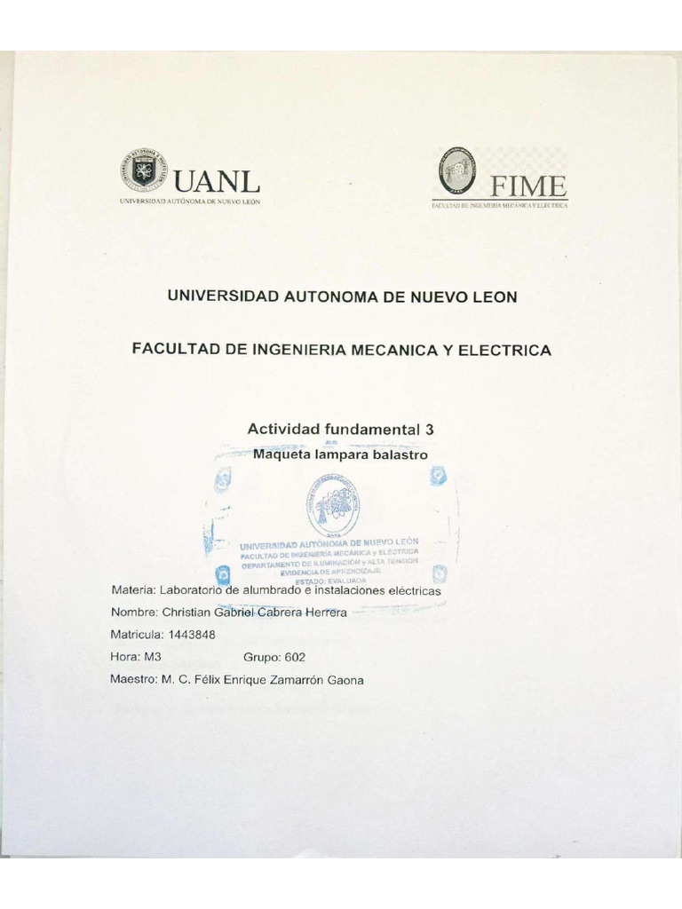 Análisis de Lámparas y Balastros | PDF | Lámpara fluorescente | Diodo ...