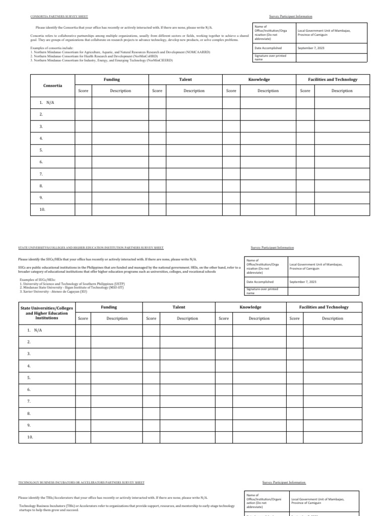 Sna Questionnaire Dost Istart | PDF | Consortium | Non Governmental ...