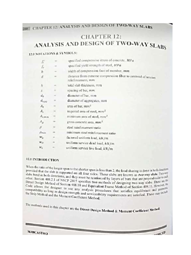Chapter 12. Two Way Slab - Reinf Conc | PDF