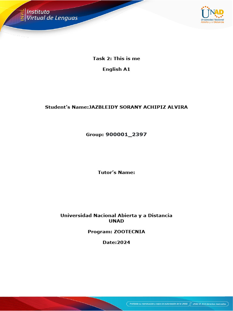 Anexo 1 - Plantilla de entrega Task 2 (1) | PDF