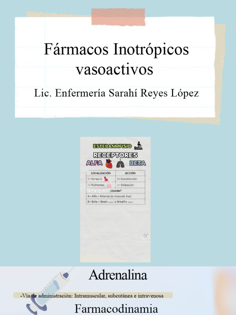 Fármacos Inotrópicos y Antiarritmico - SARAHI REYES | PDF ...