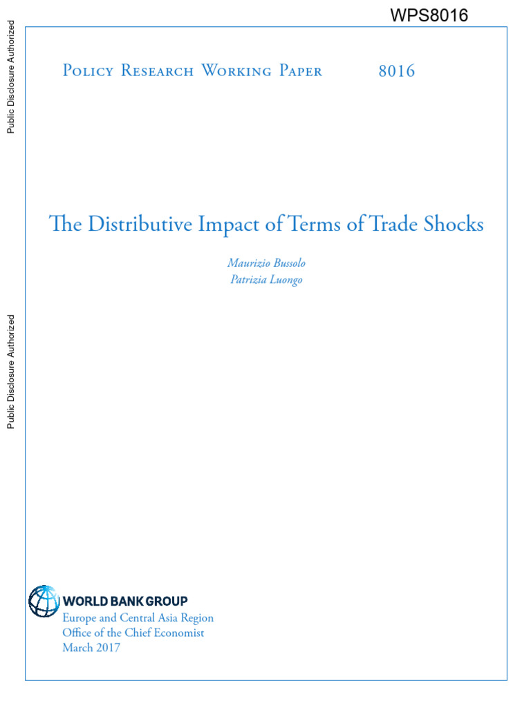 The Distributive Impact of Terms of Trade Shock | PDF | Cost Of Living ...