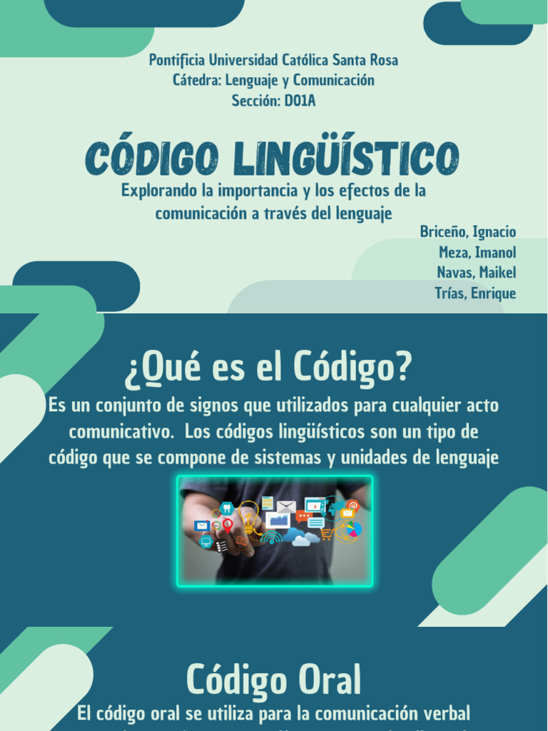 CÓdigo Lingüístico Presentación | PDF