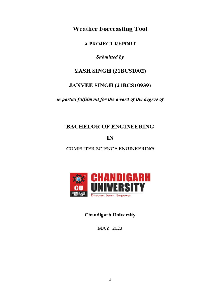 Weather App Project Report | PDF | Usability | Information