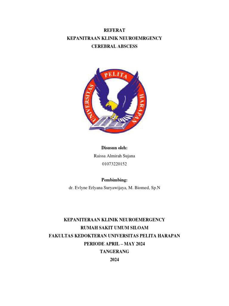 Abses Serebri: Epidemiologi dan Patofisiologi | PDF