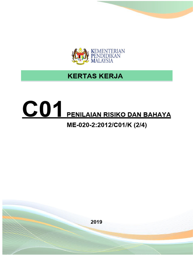 Kertas Kerja: Penilaian Risiko Dan Bahaya ME-020-2:2012/C01/K (2/4) | PDF