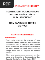 Germination Testing Procedures | PDF | Seed | Germination