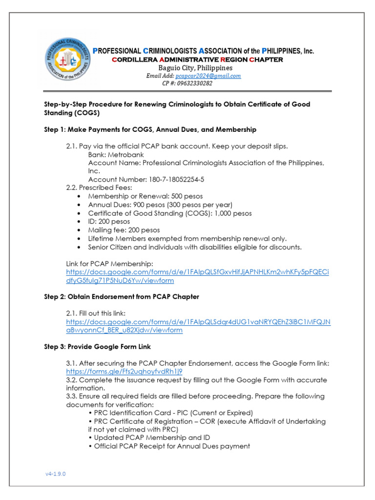 COGS Process of Issuance v4 | Download Free PDF | Identity Document ...