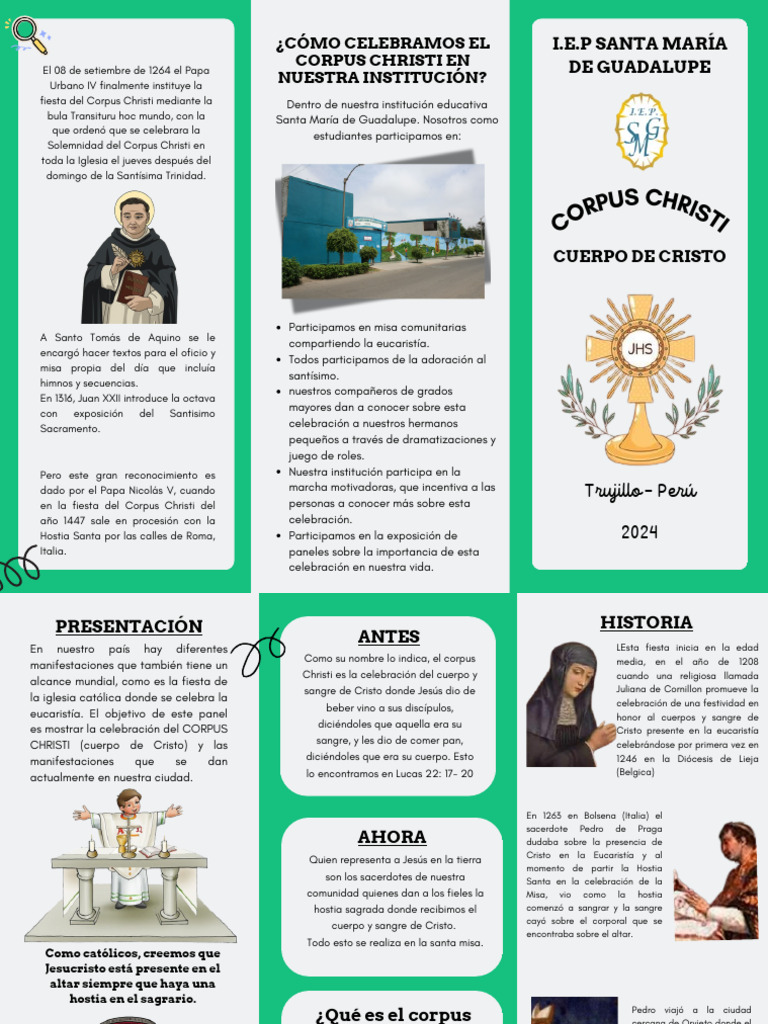 Tríptico Corpus Christi | PDF | eucaristía | Familias denominacionales cristianas