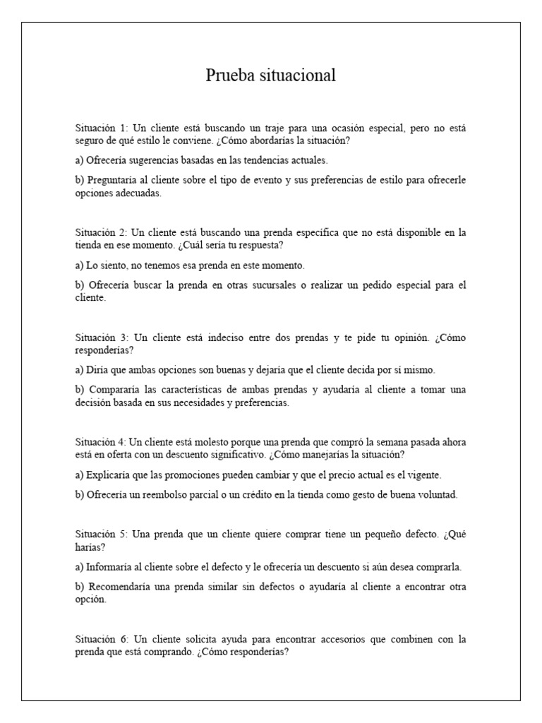 Prueba Situacional C2 | PDF