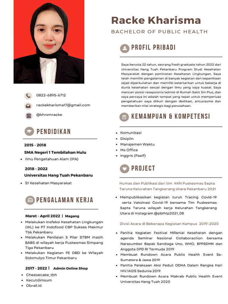 CV Racke Kharisma | PDF