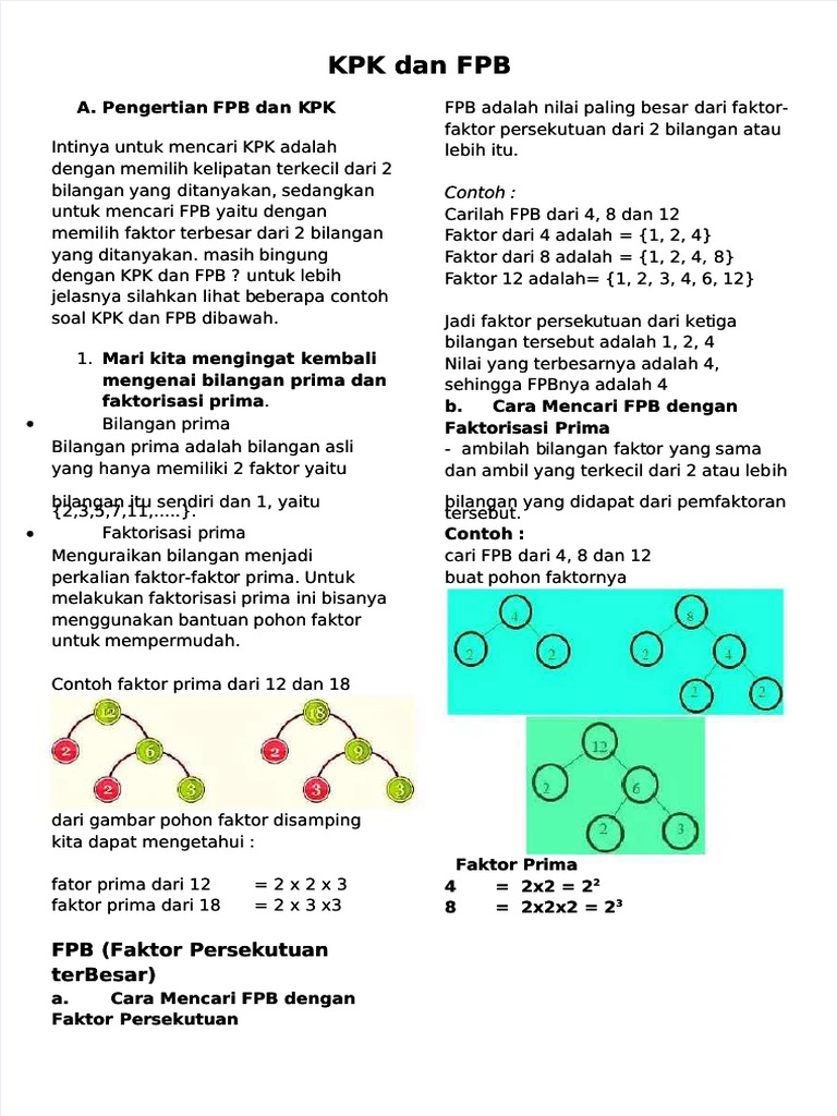 PDF KPK Dan FPB Kelas 5 - Compress | PDF