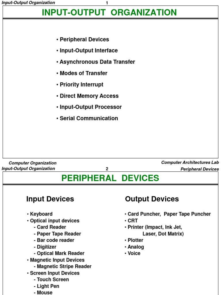 I - O Organization-U3 | PDF | Input/Output | Computer Data Storage
