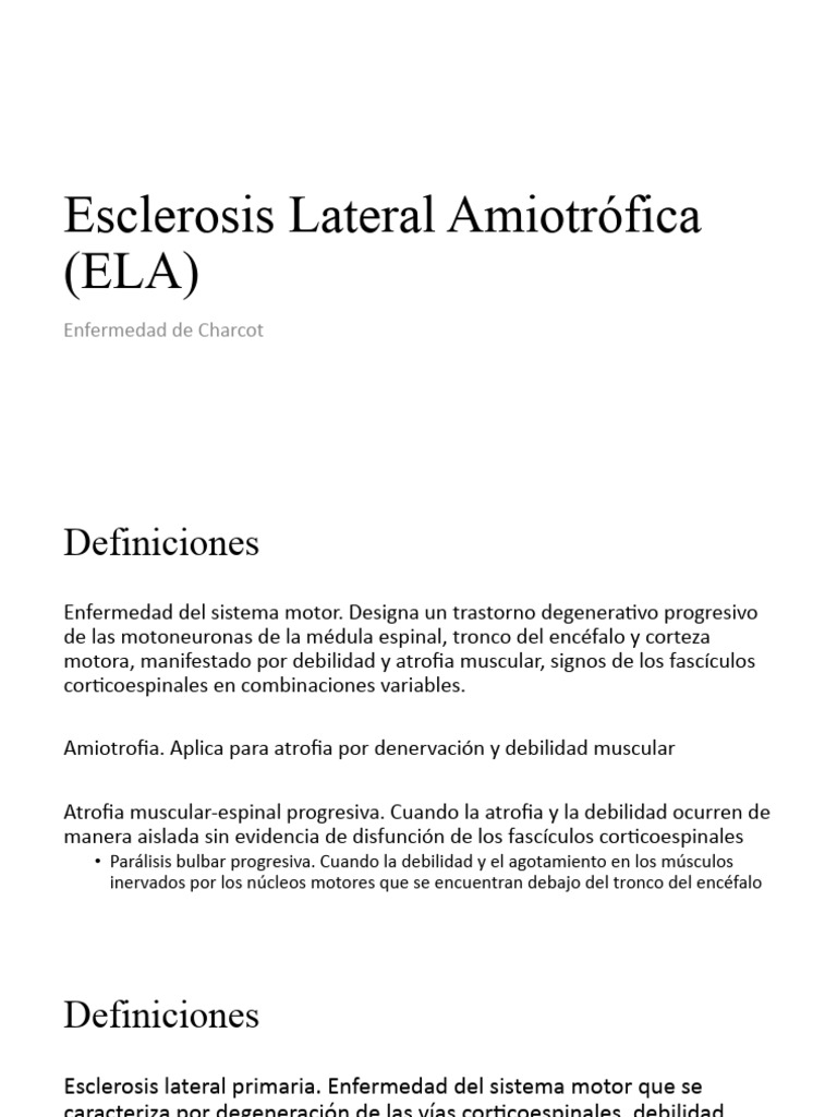 Esclerosis Lateral Amiotrófica: Definición y Epidemiología | PDF ...