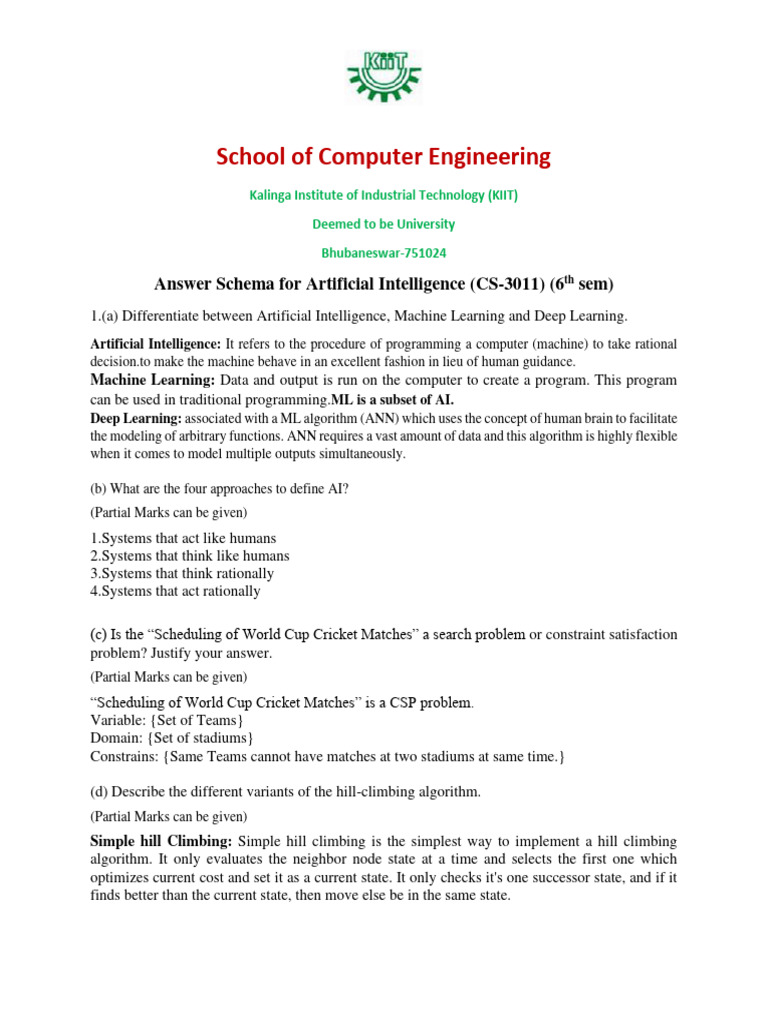 CS-3011 (Ai) - CS End April 2024 | PDF | First Order Logic | Applied Mathematics