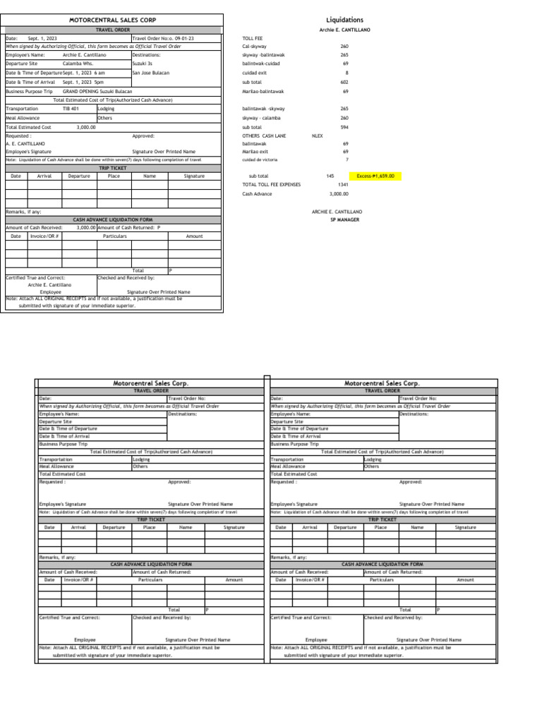 Travel Order Form - MC | Download Free PDF | Credit Card | Business