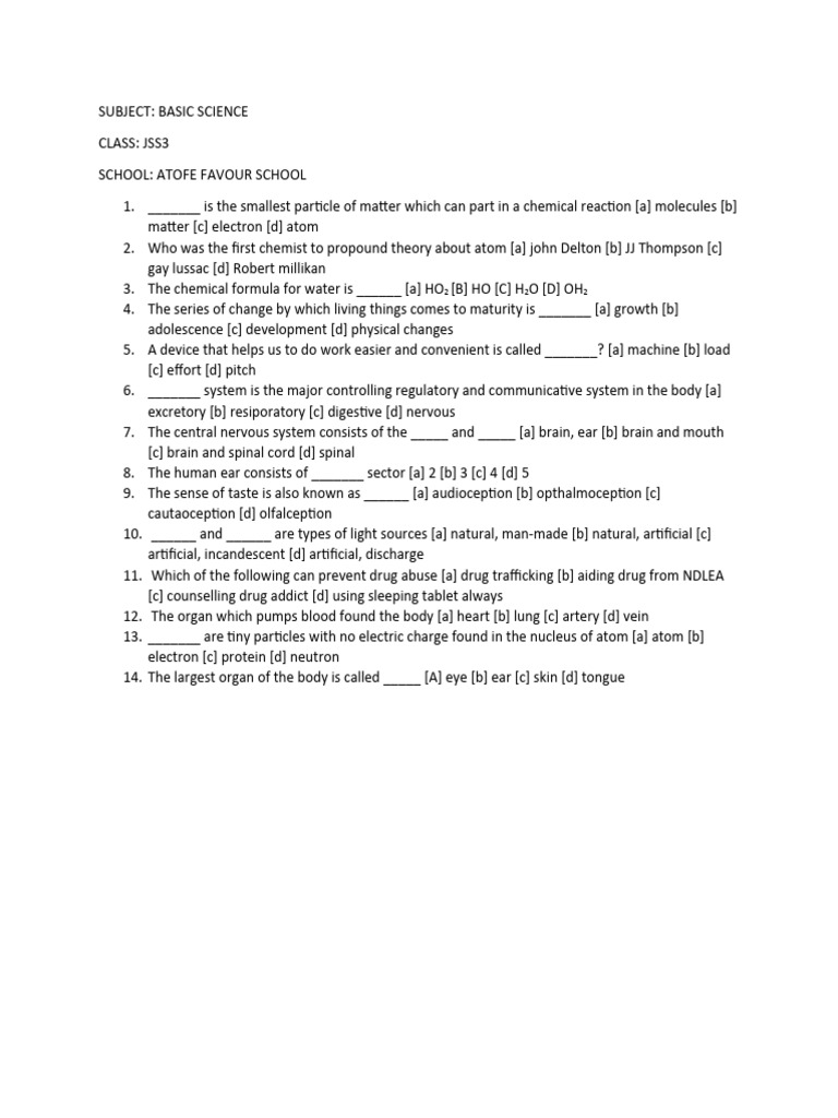 Basic Science j3 | PDF