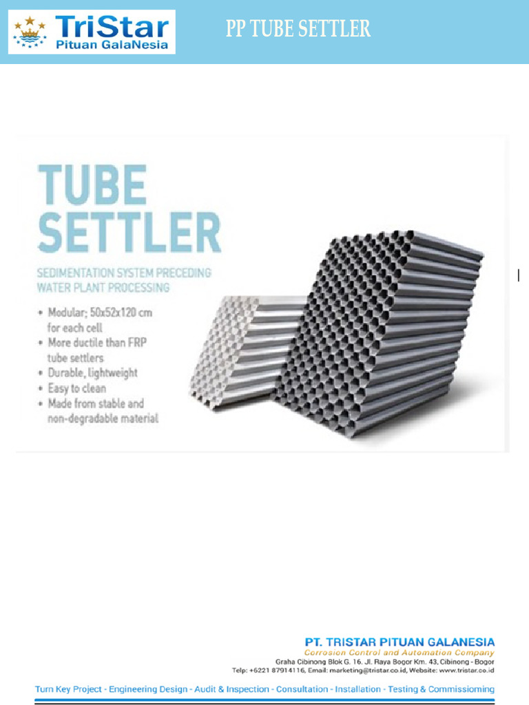 Brosur Tube Settler PT TPG | PDF
