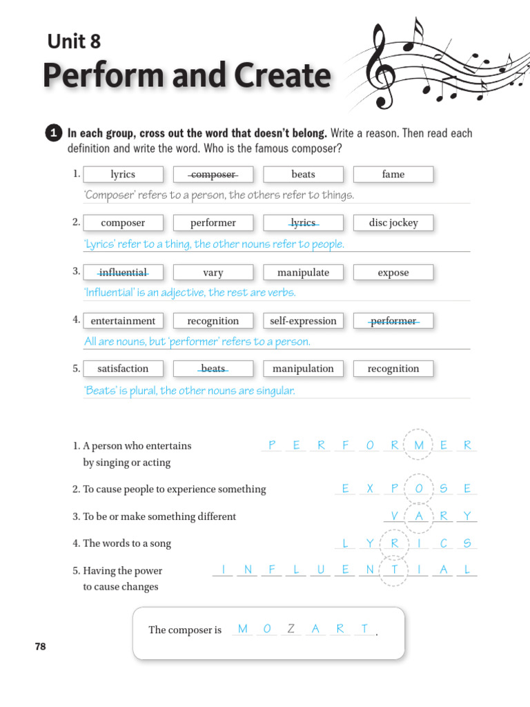 Owi Bre l03 U08 Ak Workbook | PDF | Human | Verb