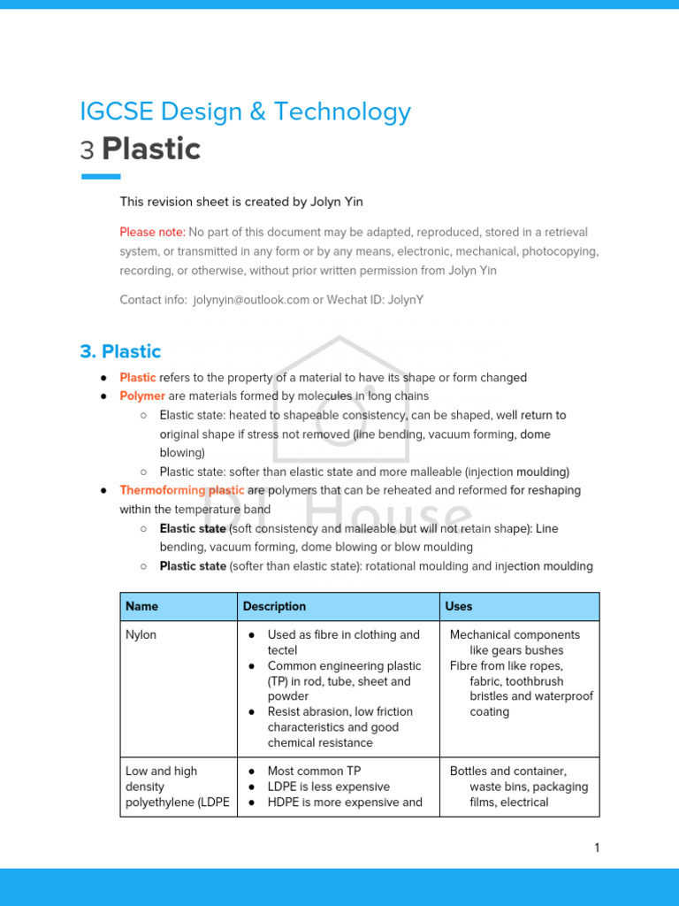 Plastic | PDF | Plastic | Poly(Methyl Methacrylate)