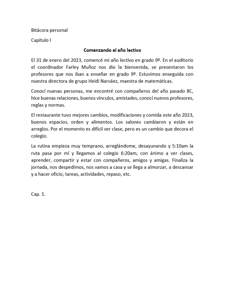 BITACORA PERSONAL noveno | Descargar gratis PDF | Maestros