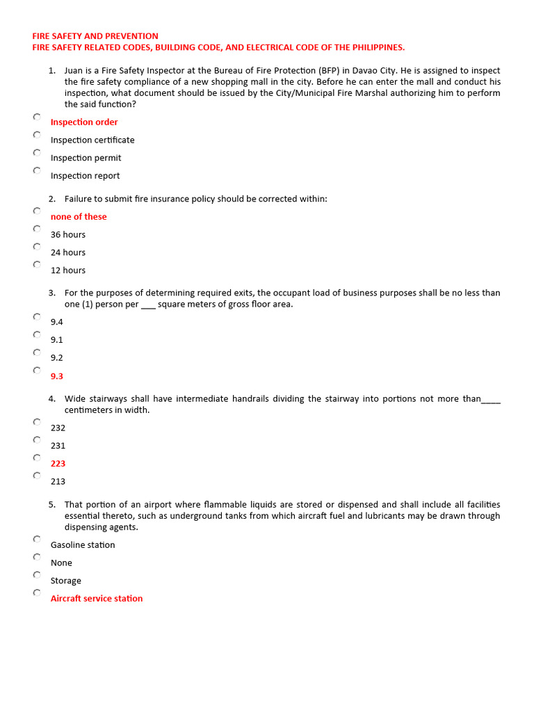 Fire Safety and Prevention - Fire Safety Related Codes, Building Code ...