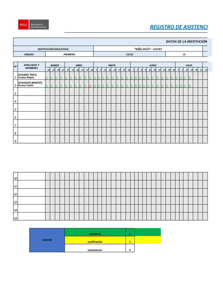 Reg. Asistencia Iei Avp 2024 | PDF