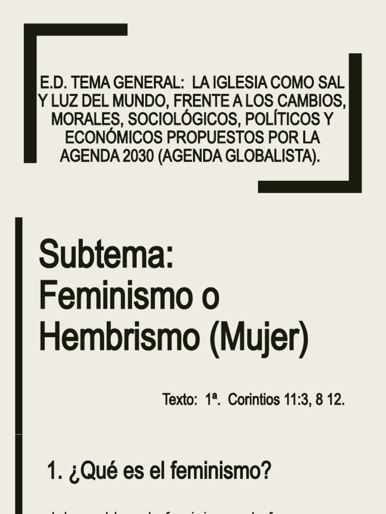 Feminismo o Hembrismo | PDF | Feminismo | Estudios de género