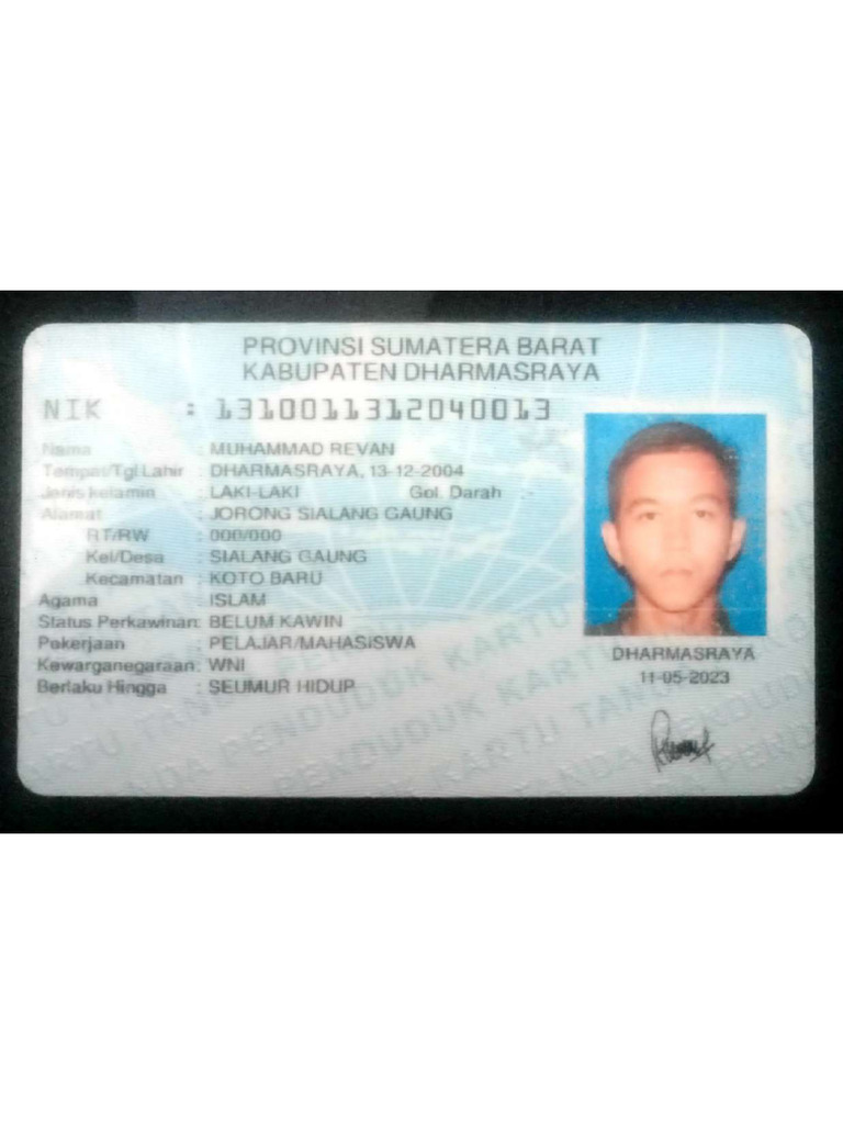 KTP Muhammad Revan | PDF